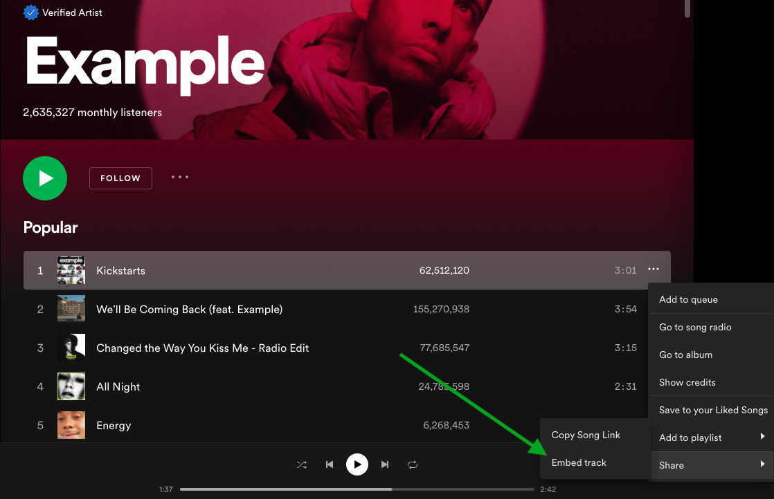 How to embed Spotify